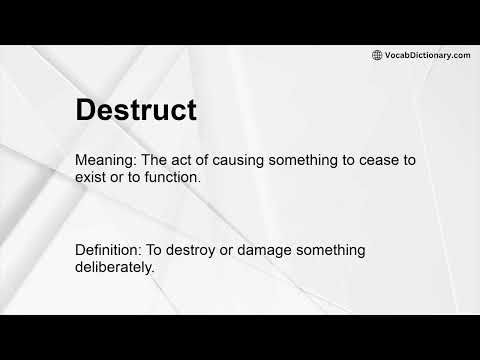 Destruct Meaning