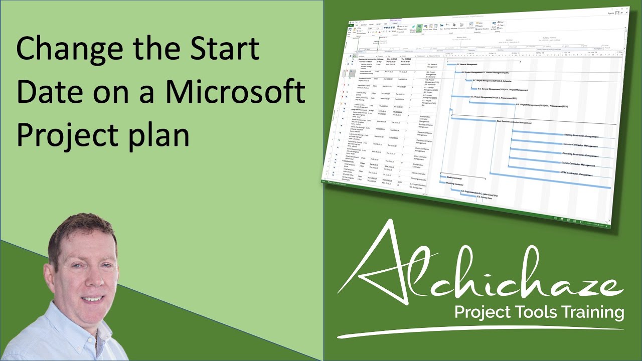 Setting Microsoft Project Start Date