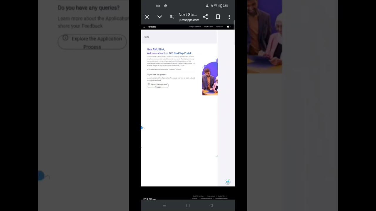 how to track application TCS next step portal after the website update #tcs #tcsresult #tcsupdates