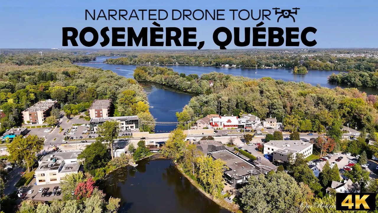 ⚜️🏡Aerial Tour of Rosemère, Québec in 4K | Stunning Drone Views with DJI Mini 4 Pro 🌳🚁