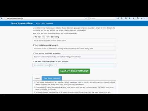 Thesis Statement Maker
