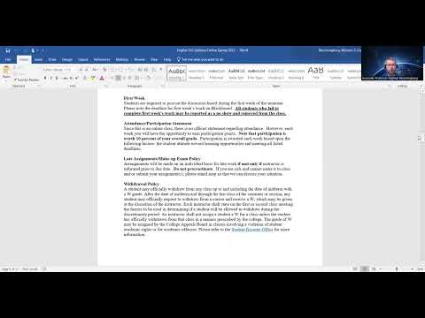 English 102 Syllabus (Professor Michael Bloomingburg)