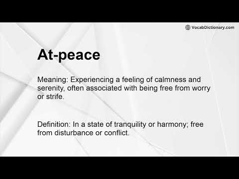 At-peace Meaning