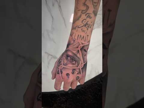 Hand Tattoo in BlackandGray realism✍️