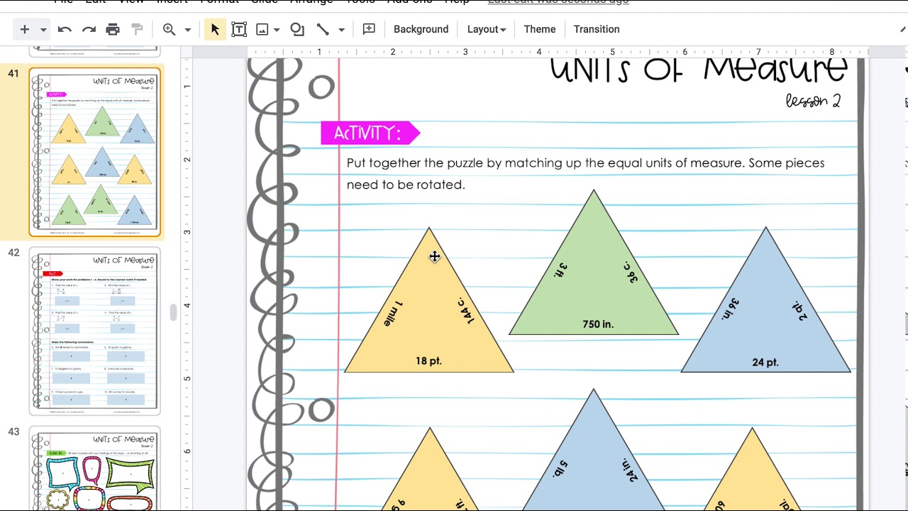 Digital Math Interactive Notebook sneak peek