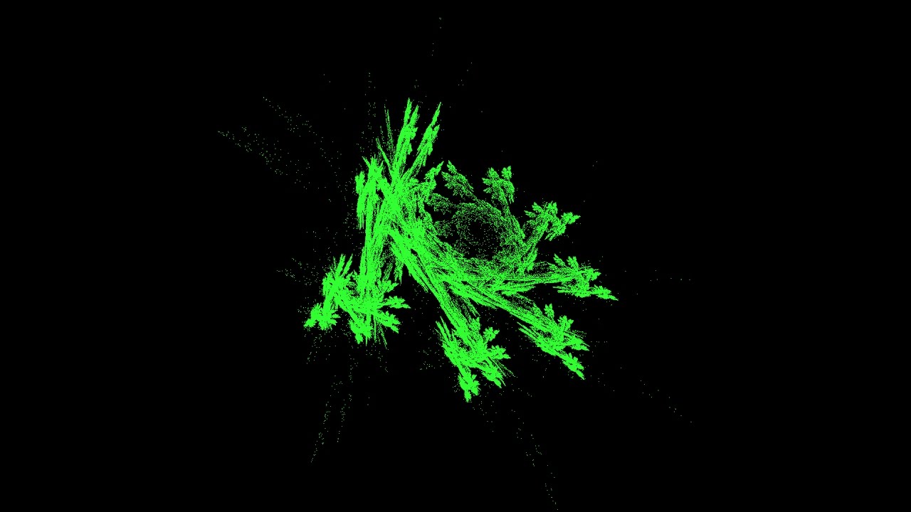 Nice Graphical effect with Barnsley Fern Fractal algorithm N°2 (python with source code)