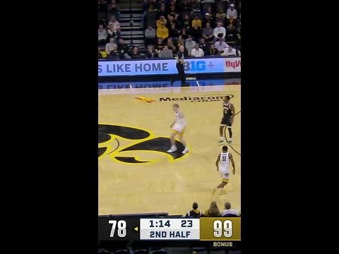 Even Brauns Poster Dunk vs. UMBC | Iowa Men's Basketball