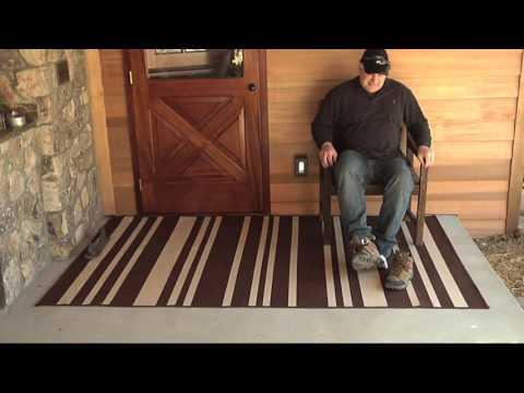 Barbara King Indoor/Outdoor Awning Stripe Cabana Rug on QVC