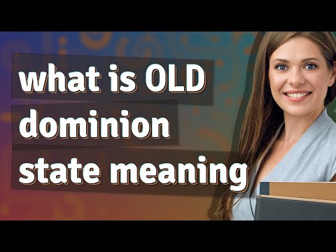 Old dominion state | meaning of Old dominion state