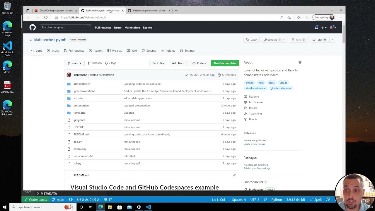 Academic Bytes Episode 1 - Visual Studio Code and GitHub Codespaces