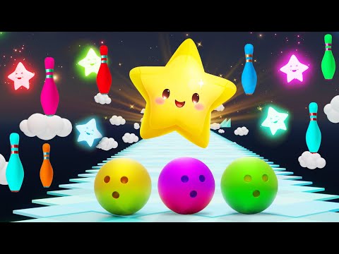 Twinkle Twinkle Little Star with Bowling Ball Adventure for Kids | Rhymes and Songs | Kutty Kids TV