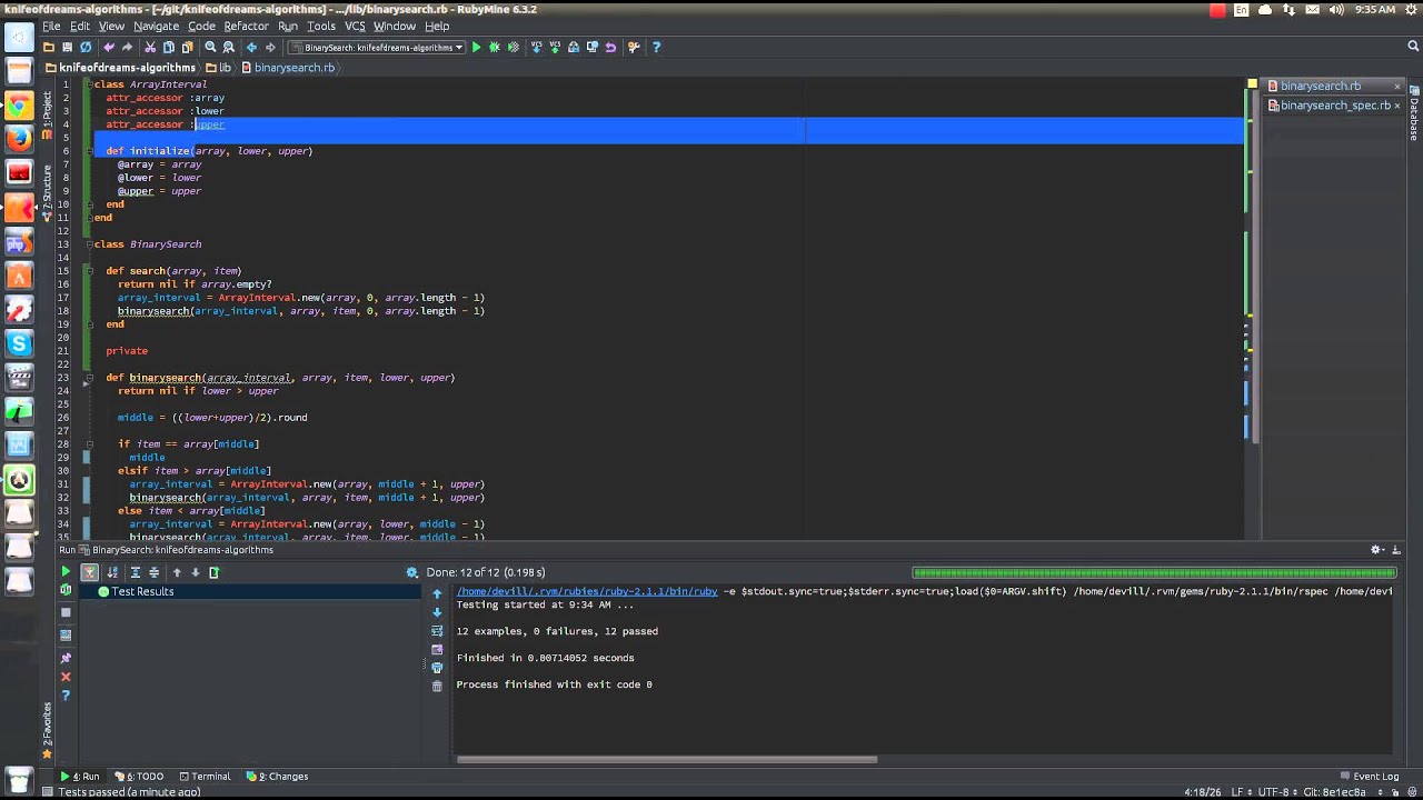 Introduce parameter object refactor in binary search algorithm