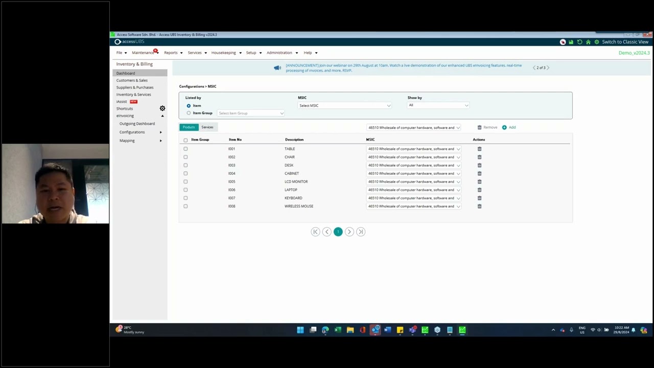 Real-time eInvoicing Demo
