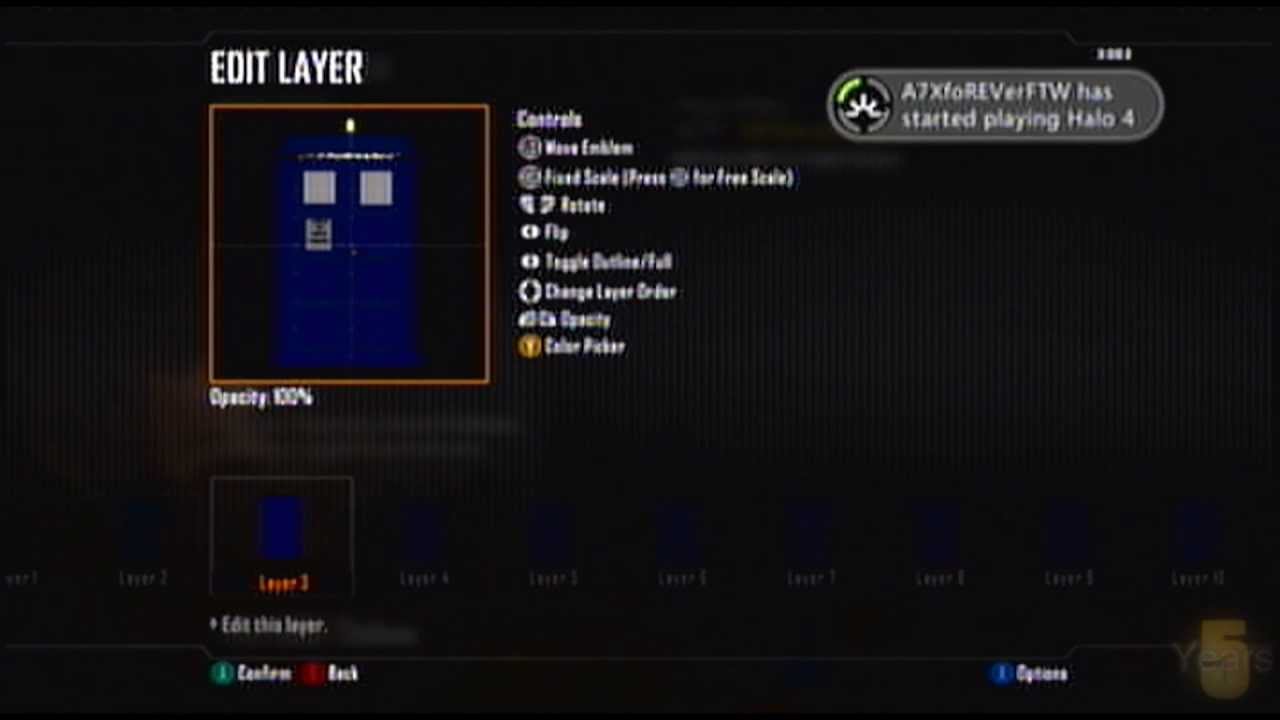 Cod Black Ops 2 Tardis emblem (Tutorial)