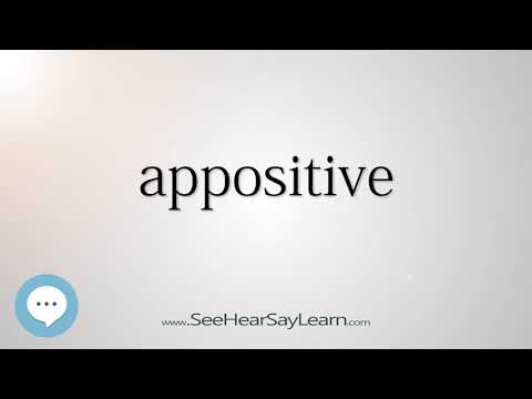 appositive (Every English Word Pronounced) ๐๐๐ฃ๏ธ๐โ
