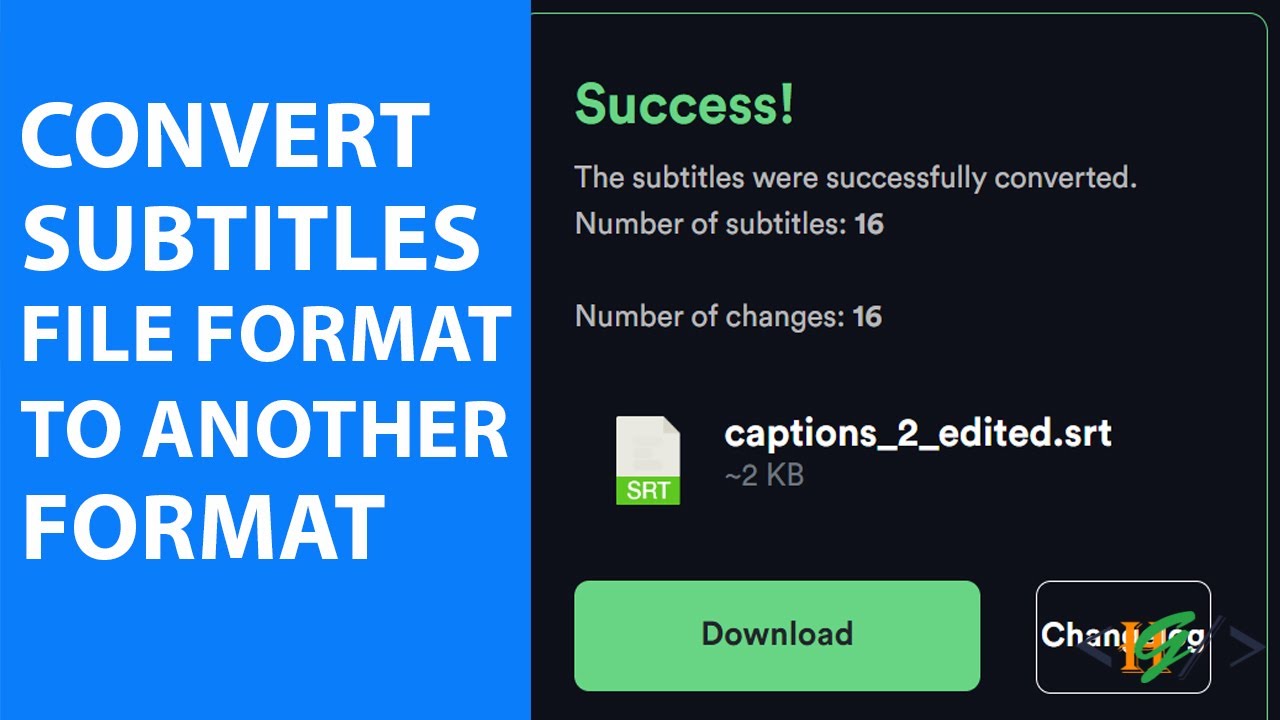 How to Convert Subtitle File Format to Another Format for Youtube Video | .SBV | .SRT | .VTT | .ASS