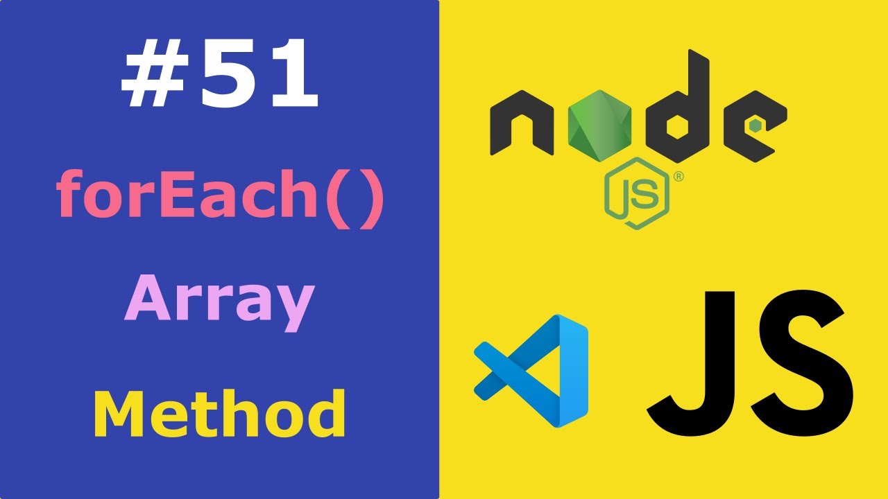 JavaScript for Beginners #51 The forEach() Array Method