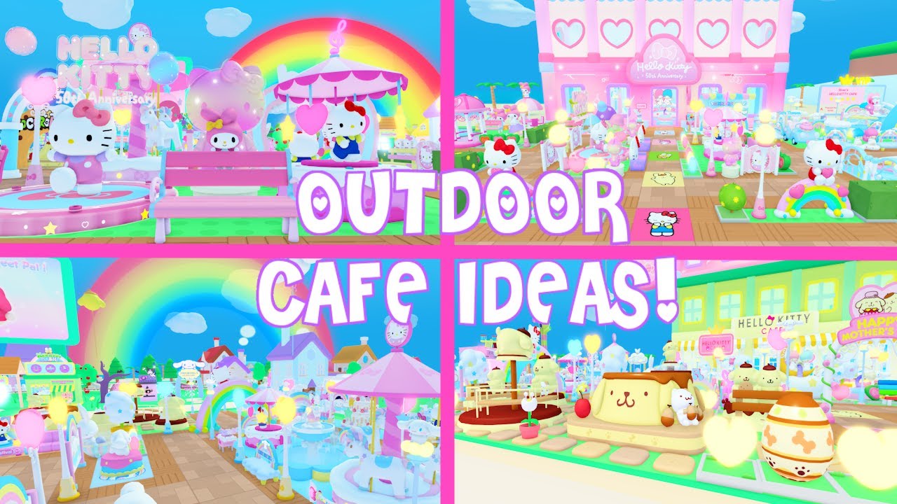 Outdoor Cafe Ideas | Roblox My Hello Kitty Cafe Tours | Riivv3r