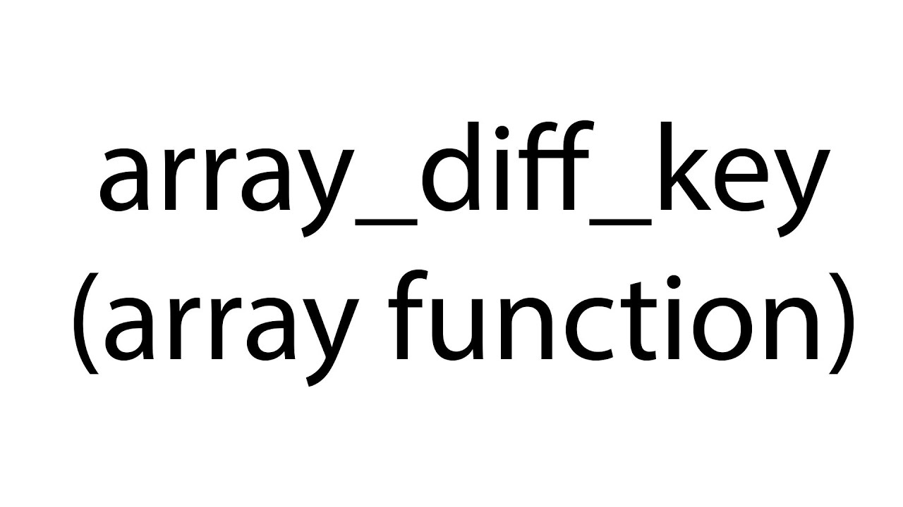 array_diff_key : array function: php bangla video tutorial