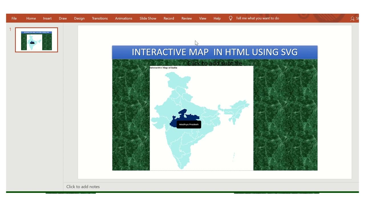 How to create Interactive Map using HTML,SVG and JavaScript