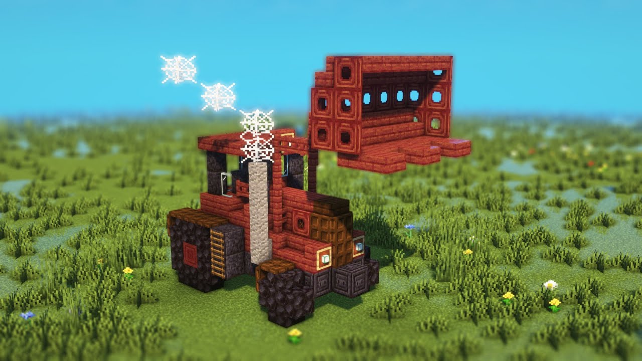 Minecraft Tractor Tutorial - How to Build a Front Loader in Minecraft 1 ...