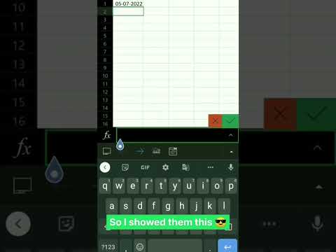autofill a column with same date in multiple rows in phone #shorts #education#excel #viral#ytshorts
