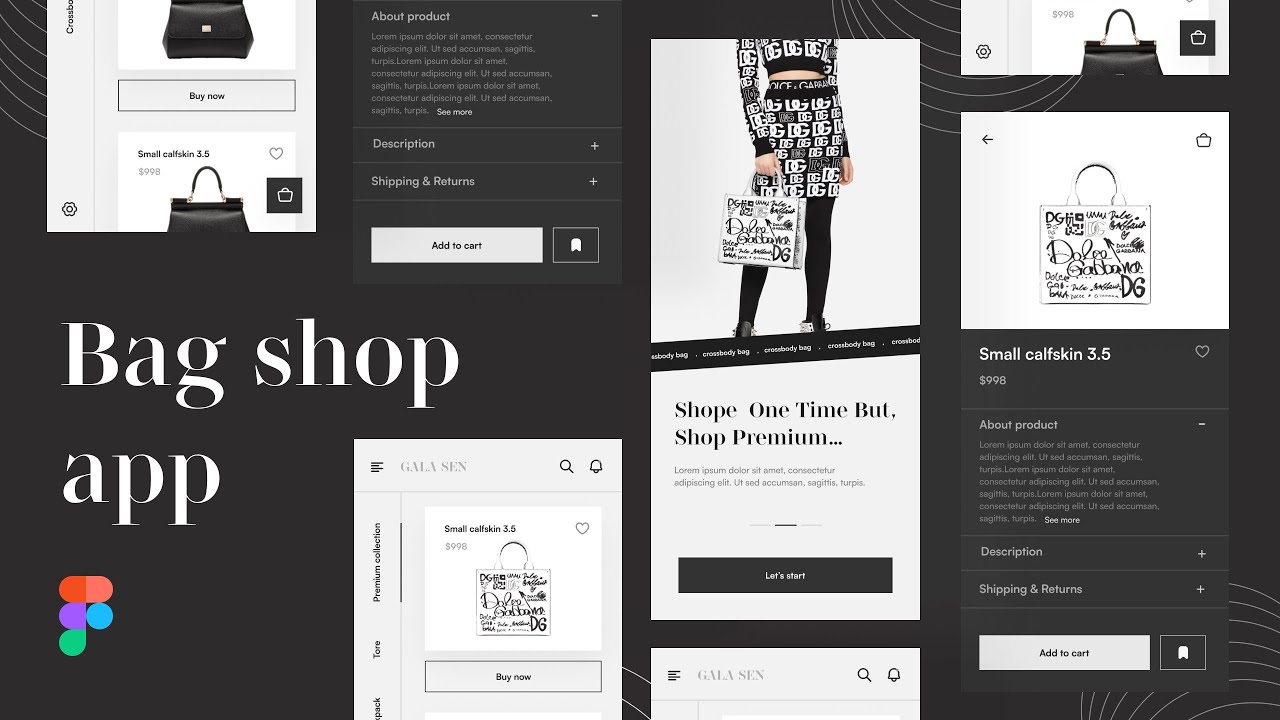 Figma: Shop Bag App Design Using Figma | Figma Tutorials