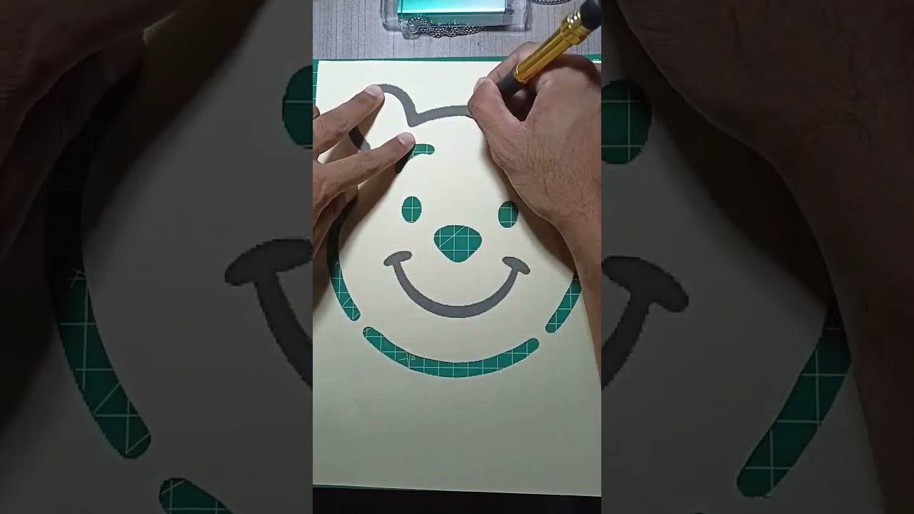 Paper Cutting Art - Winnie the Pooh Stencil Papercut #stencil #papercut