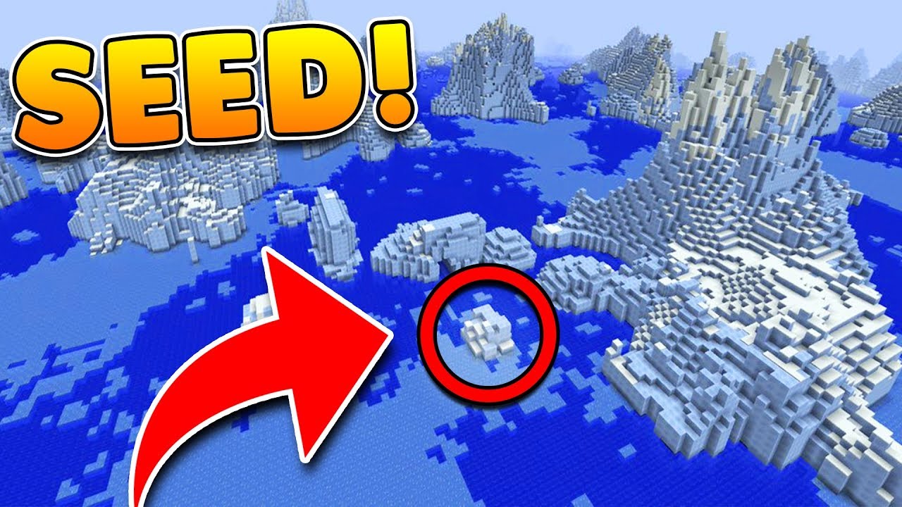 NEW ICEBERG BIOME SEED at SPAWN in Minecraft! (Pocket Edition, Xbox, PC)