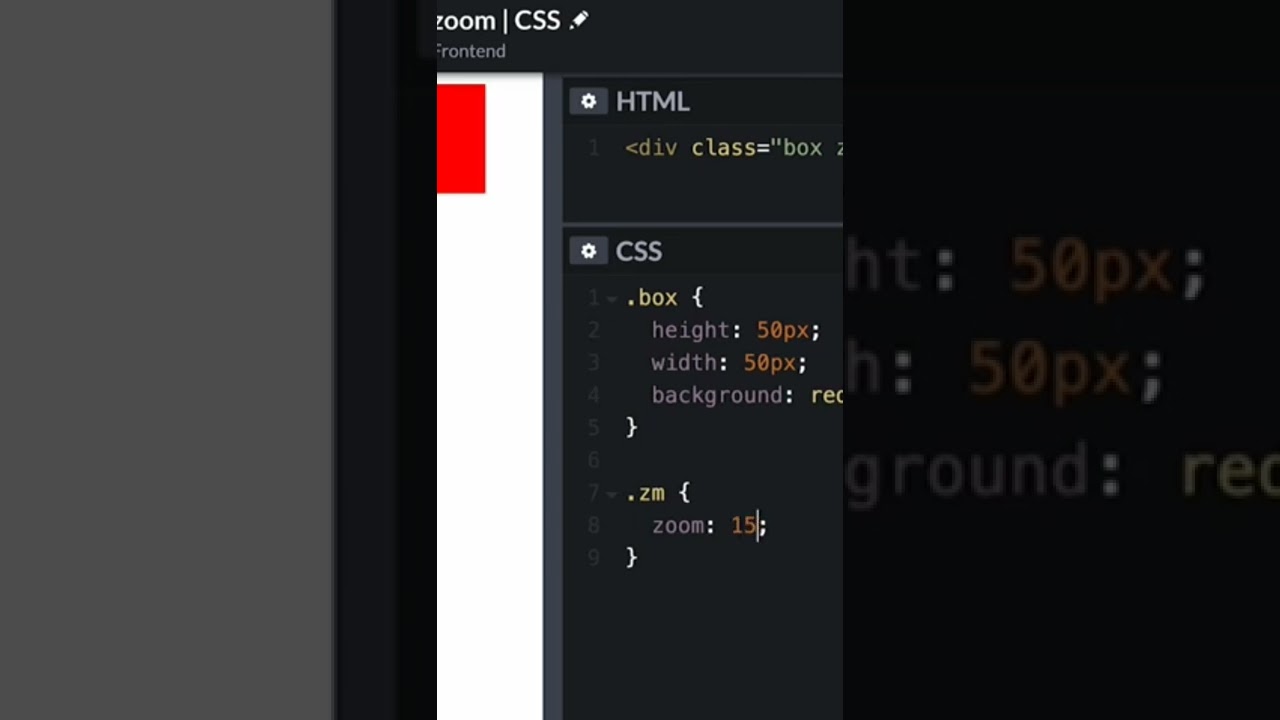 CSS Zoom Property #shorts #zoom #css #css_tips #html #htmltutorial #programmer #javascript