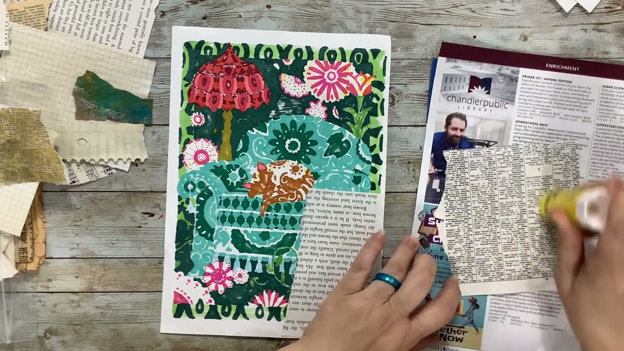 Using Coloring Pages for a Glue Book