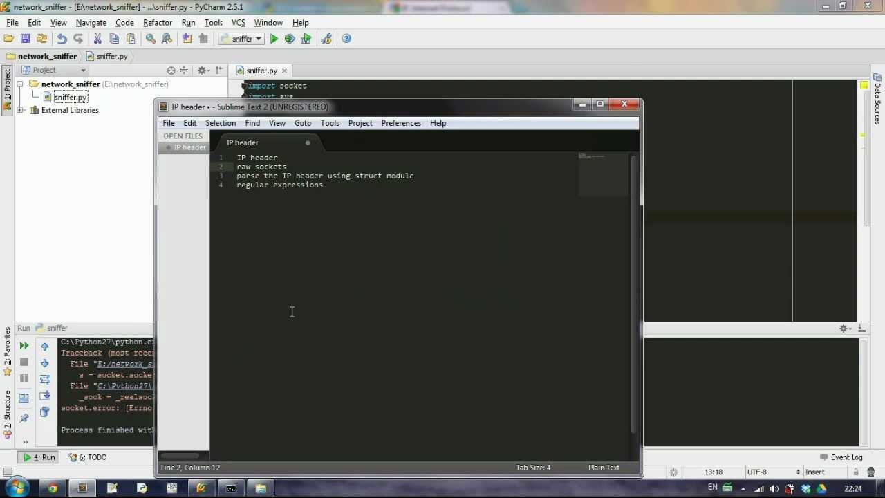 [Python] Simple network Sniffer - Part 1