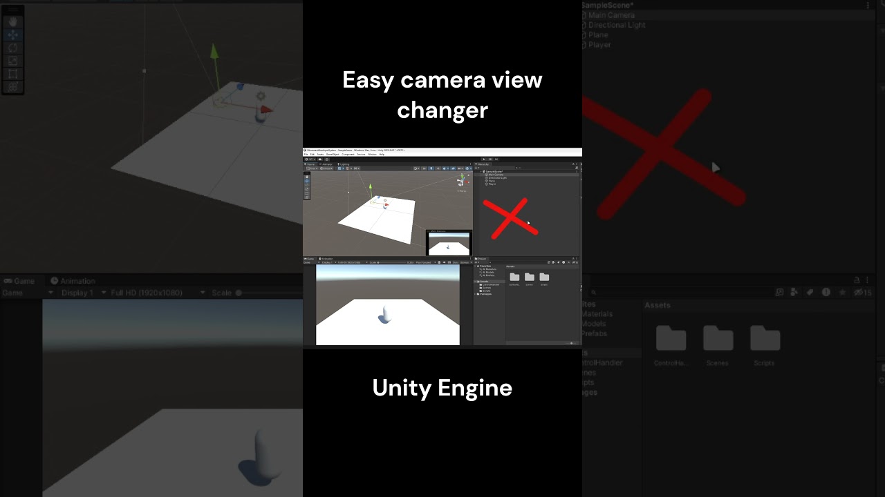 Unity3D camera view changer Easy #unity3d #gamedev #gamer