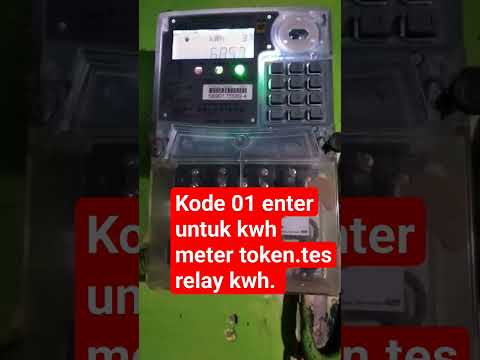 Kode 01 untuk tes Relay kwh meter token