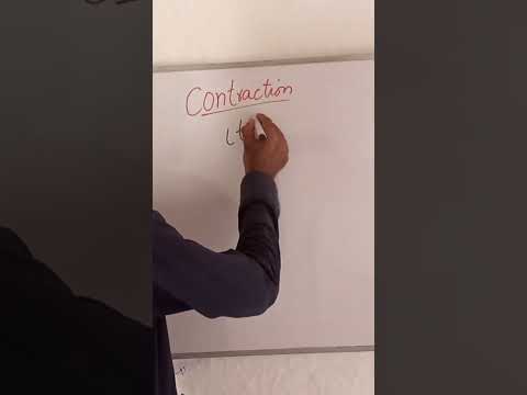 contraction in English. Definition and explanation of contraction in English