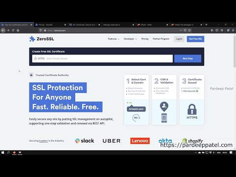 [Updated - English] New Interface - Create and install Free SSL Certificate with the help of ZeroSSL