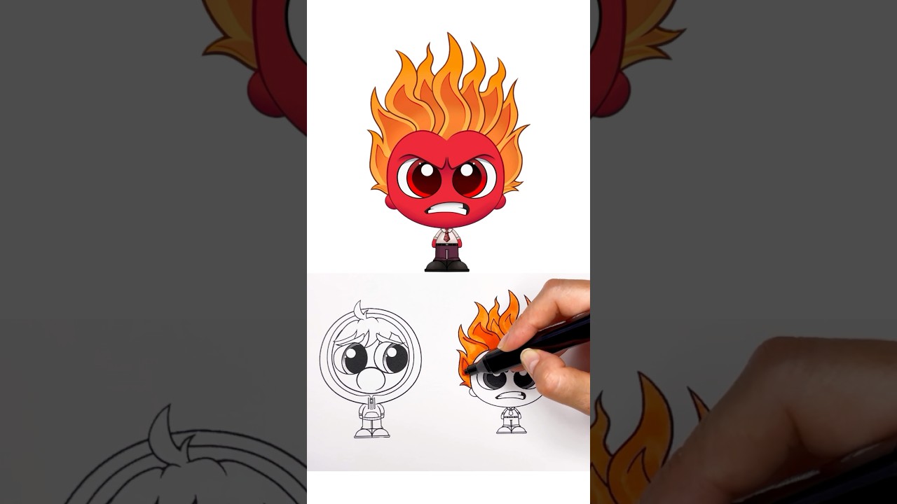INSIDE OUT 2 COLORING PAGES/CUTE VERSION #disney #coloringpages #inside out2 #drawing