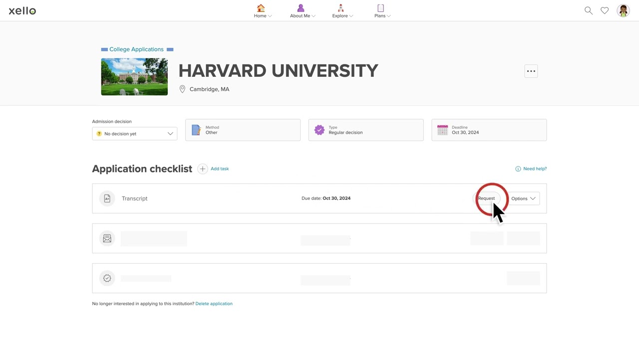 How Students request a transcript