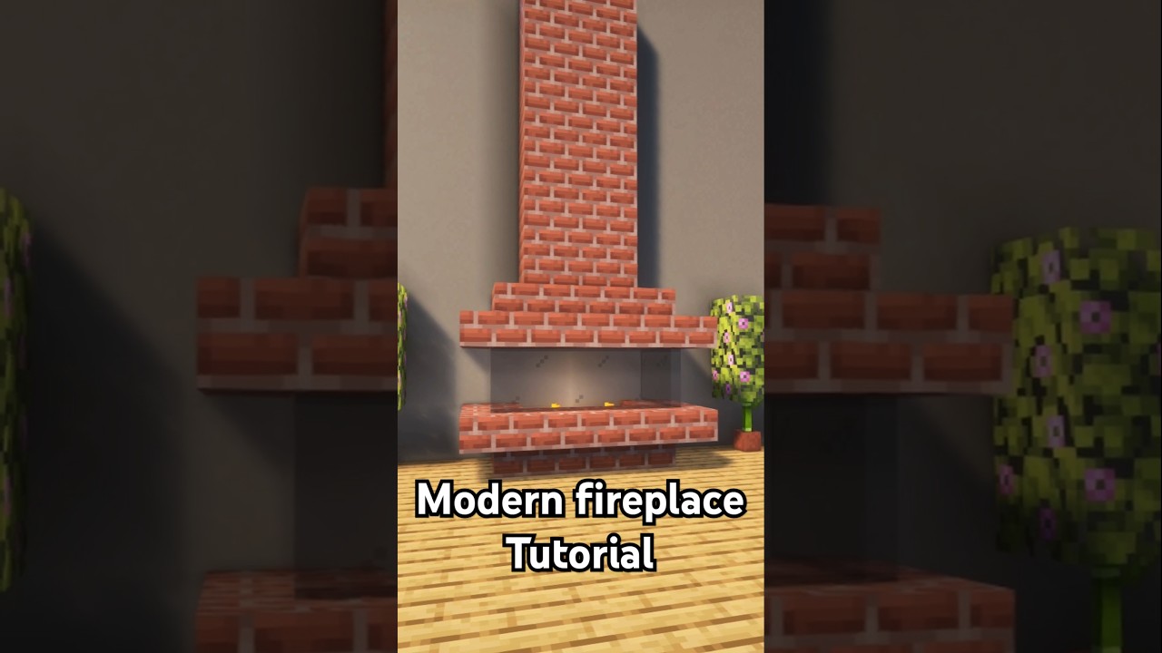 Modern fireplace tutorial minecraft #halny #minecraft