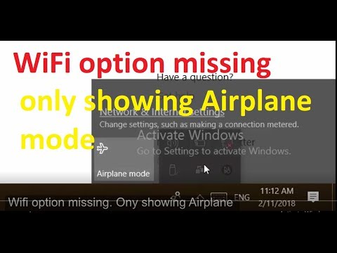 Not Connected - No connections are available | WiFi option missing in Windows 10