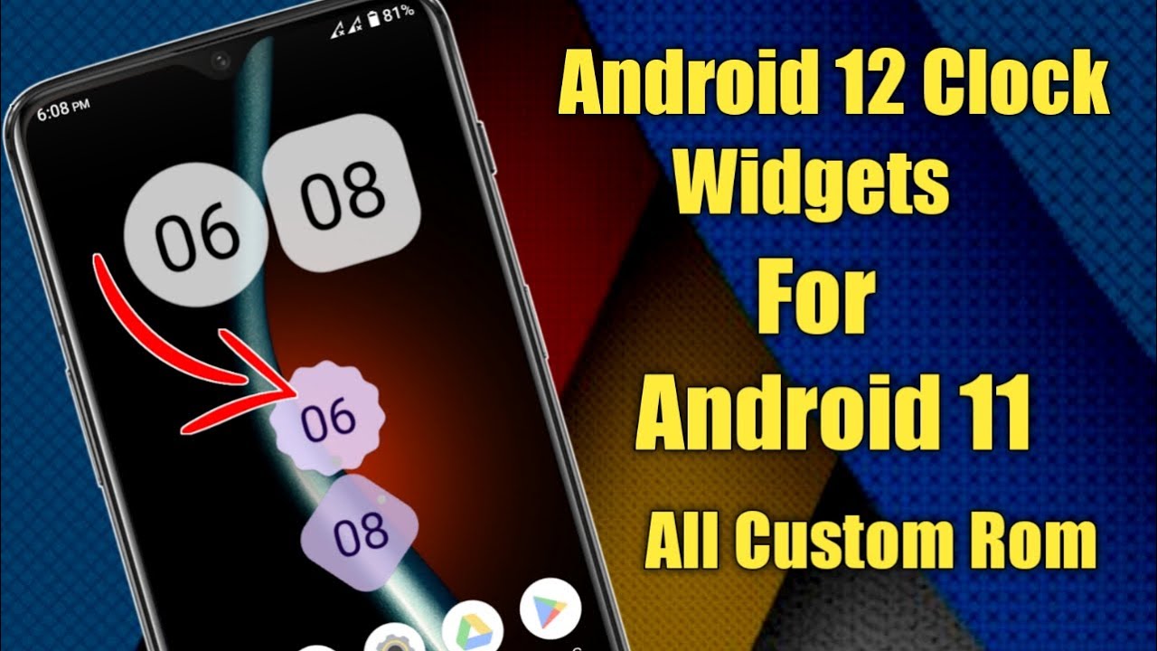 Install Android 12 Clock widgets To All Android 11 Custom Rom|Android 12 Clock For All Custom Roms|