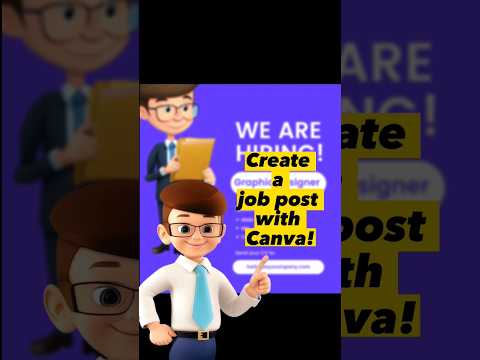 Create a job post with Canva! #cv #Canva #design #jobs #resume #artworks #recruitment #recruiting