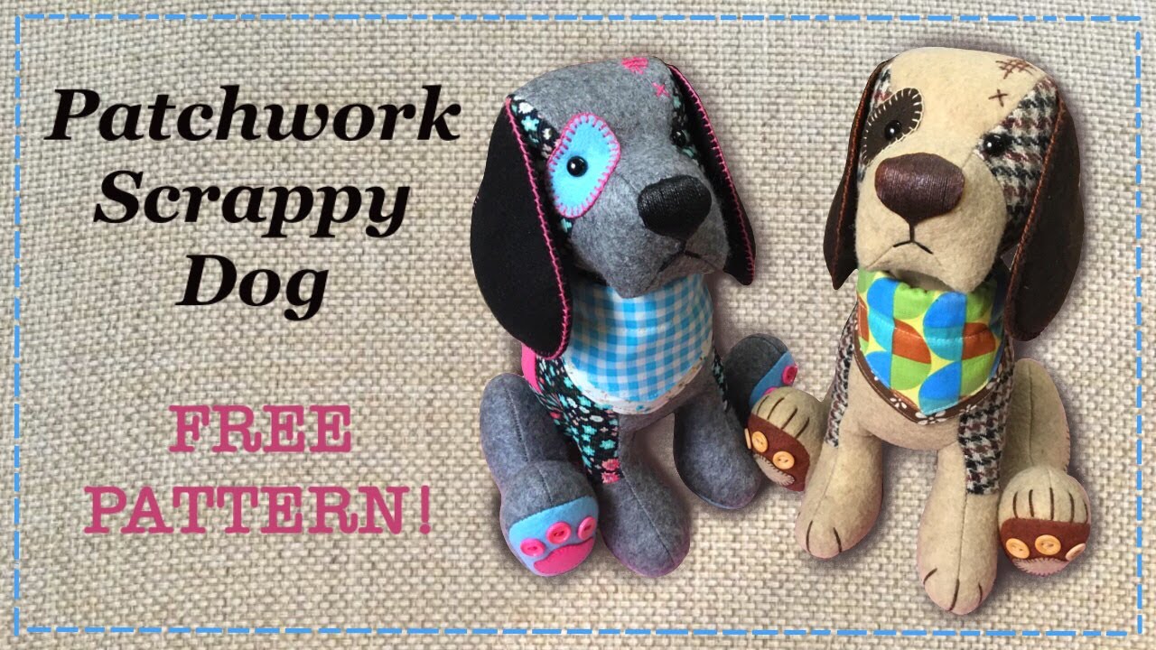 Patchwork Scrappy Dog || FREE PATTERN || Full step by step Tutorial with Lisa Pay