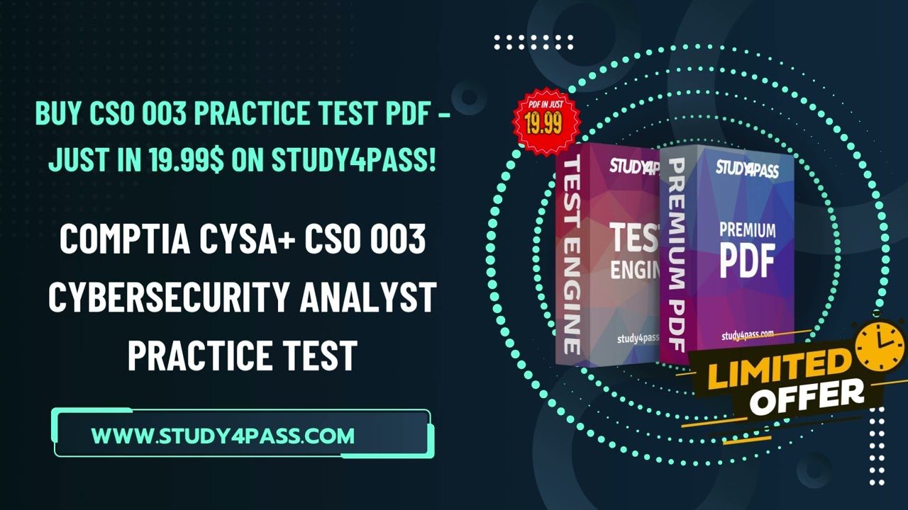 Affordable CS0 003 Practice Test PDF At Study4Pass Just In $19.99