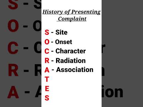 History taking of presenting complaints #medico #shorts