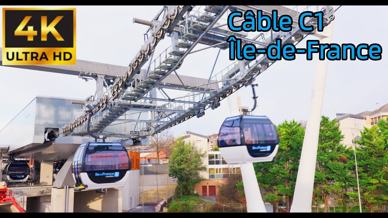 Paris' First Cable Car! 🚠 Câble 1 (C1) Full Ride | 4K 2025
