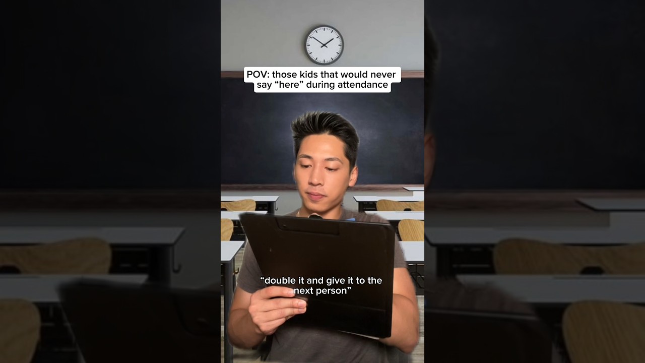 that one kid when the teacher takes attendance 🤣🤣 #shorts #comedy #relatable