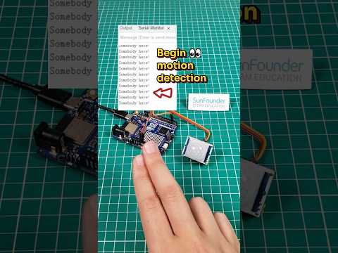 Motion detection - Arduino project for beginners PIR Motion Sensor #diy #stem #engineering #robot