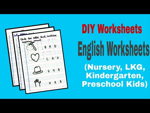 English Worksheets for Kindergarten l Nursery ll DlY Practice Worksheets ll Letter H Worksheets