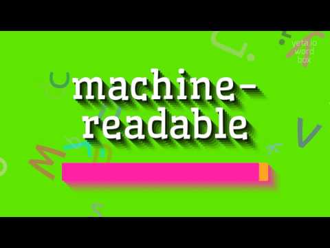 How to say "machine-readable"! (High Quality Voices)